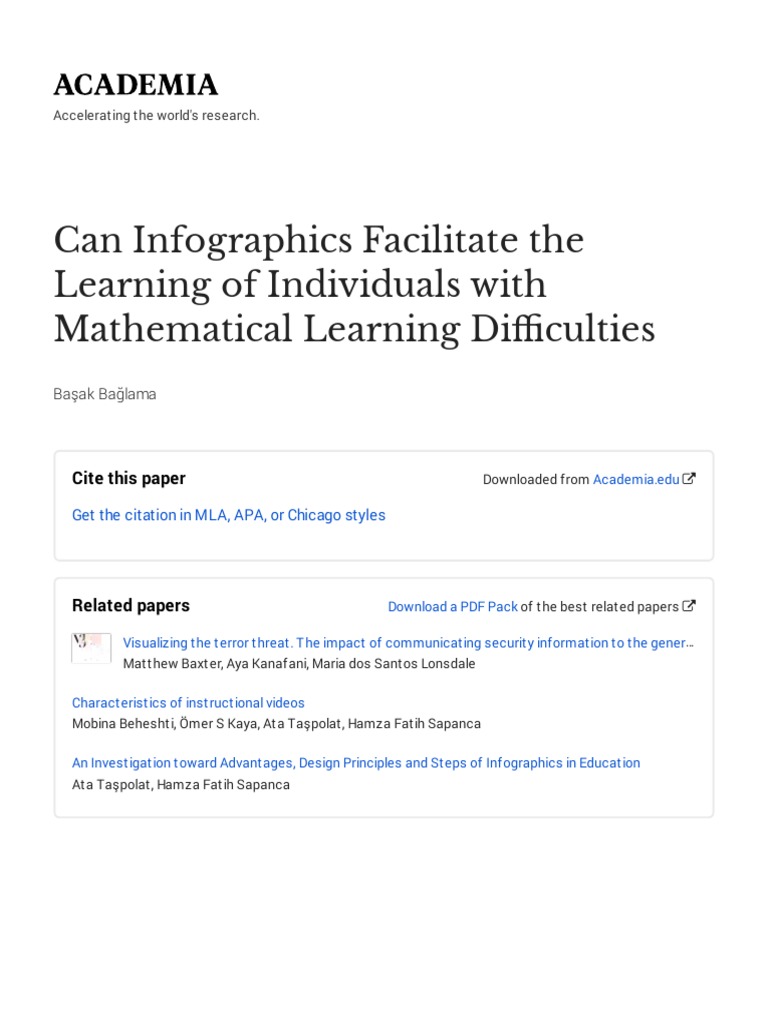 2 Baglama Et Al., 2017 - Infographics in Mathematics | PDF | Infographics | Teaching Method