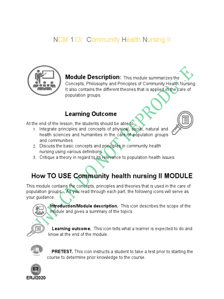 NCM113 CHN Module 1 1 | PDF | Health Sciences | Psychological Concepts