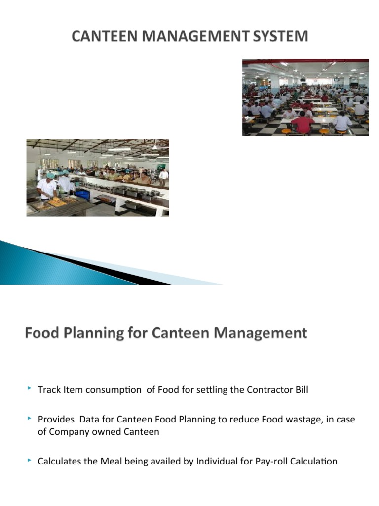 Canteen Management System | PDF | Meal | Lunch