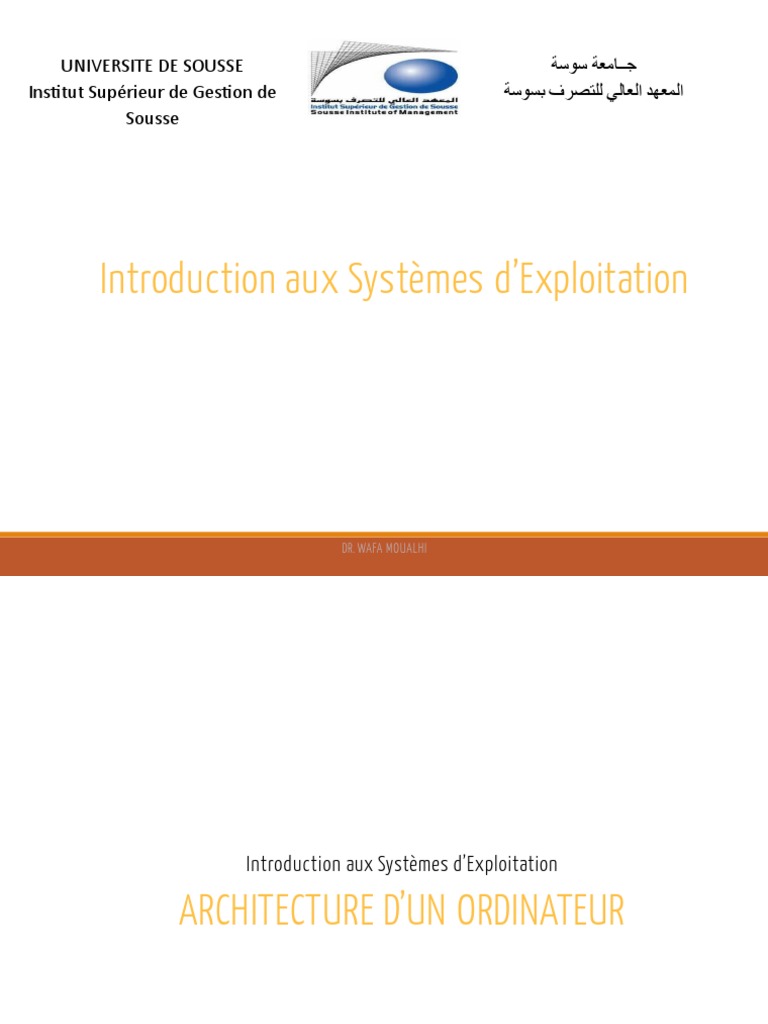 Systemes Dexploitation Chapitre1 Introduction | PDF | Système d'exploitation | Programmation