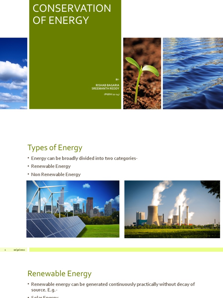 Conservation of Energy | PDF | Renewable Energy | Solar Energy