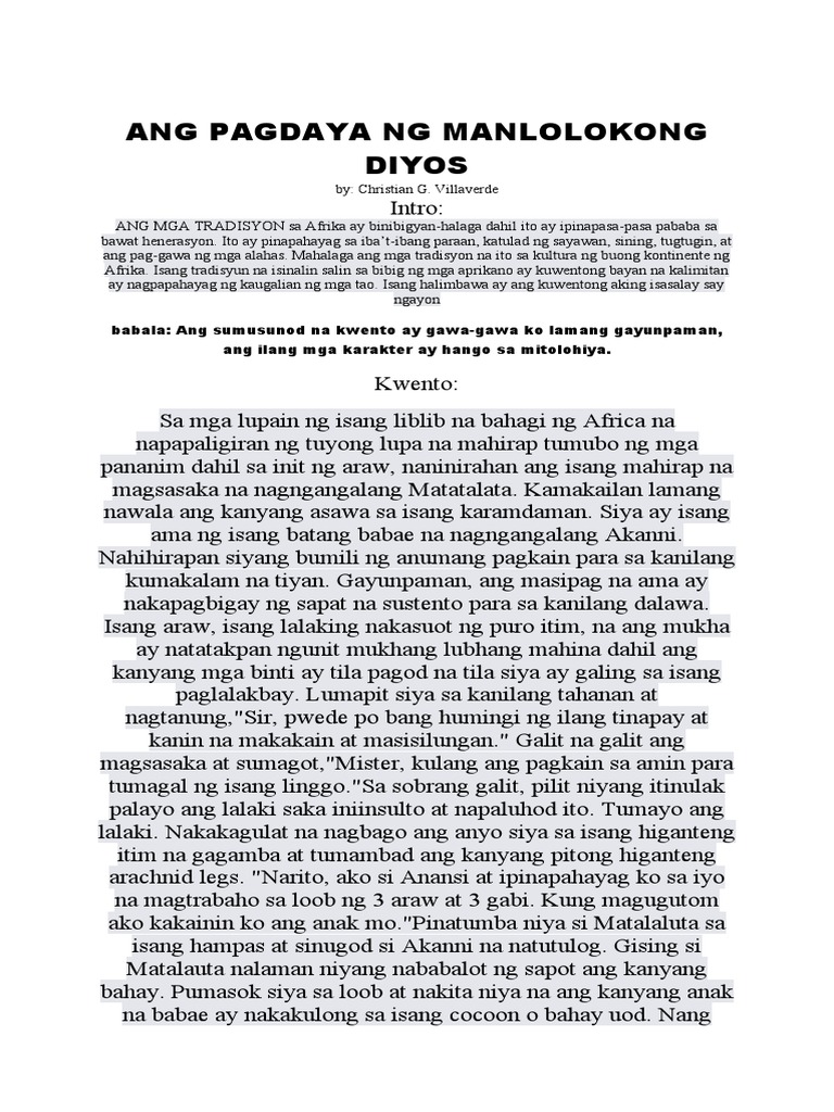 Puppet Show Iskrip | PDF