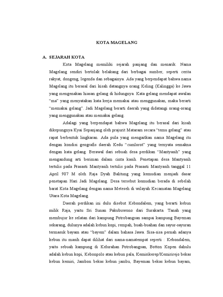 Kota Magelang | PDF