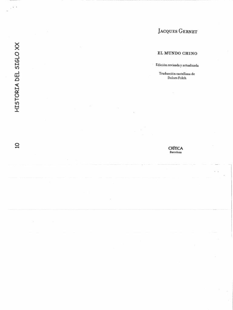 GERNET. El Mundo Chino | PDF