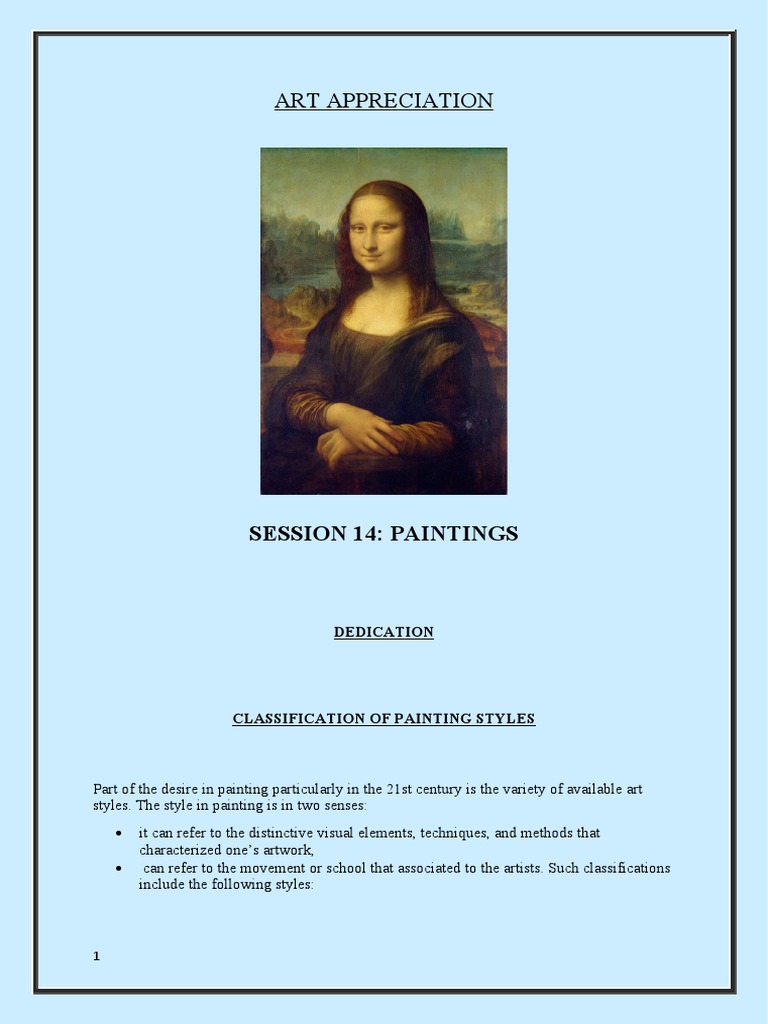 Art Appreciation: Session 14: Paintings | PDF | Realism (Arts ...
