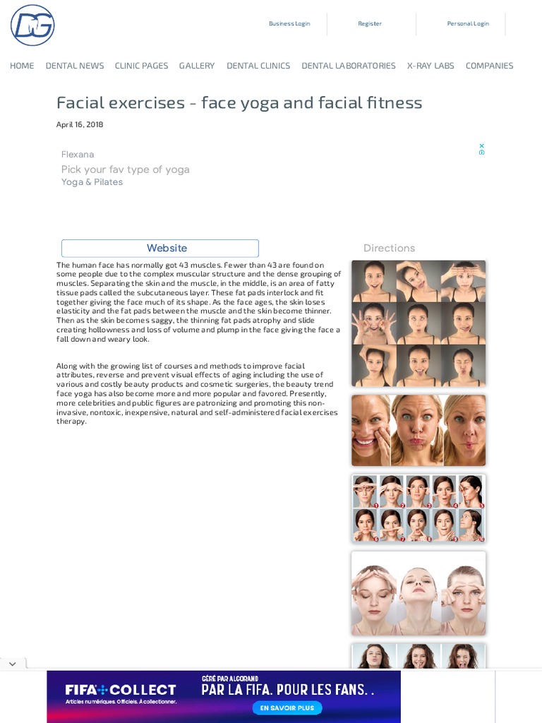 Facial Exercises - Face Yoga and Facial Fitness - News - Dentagama ...