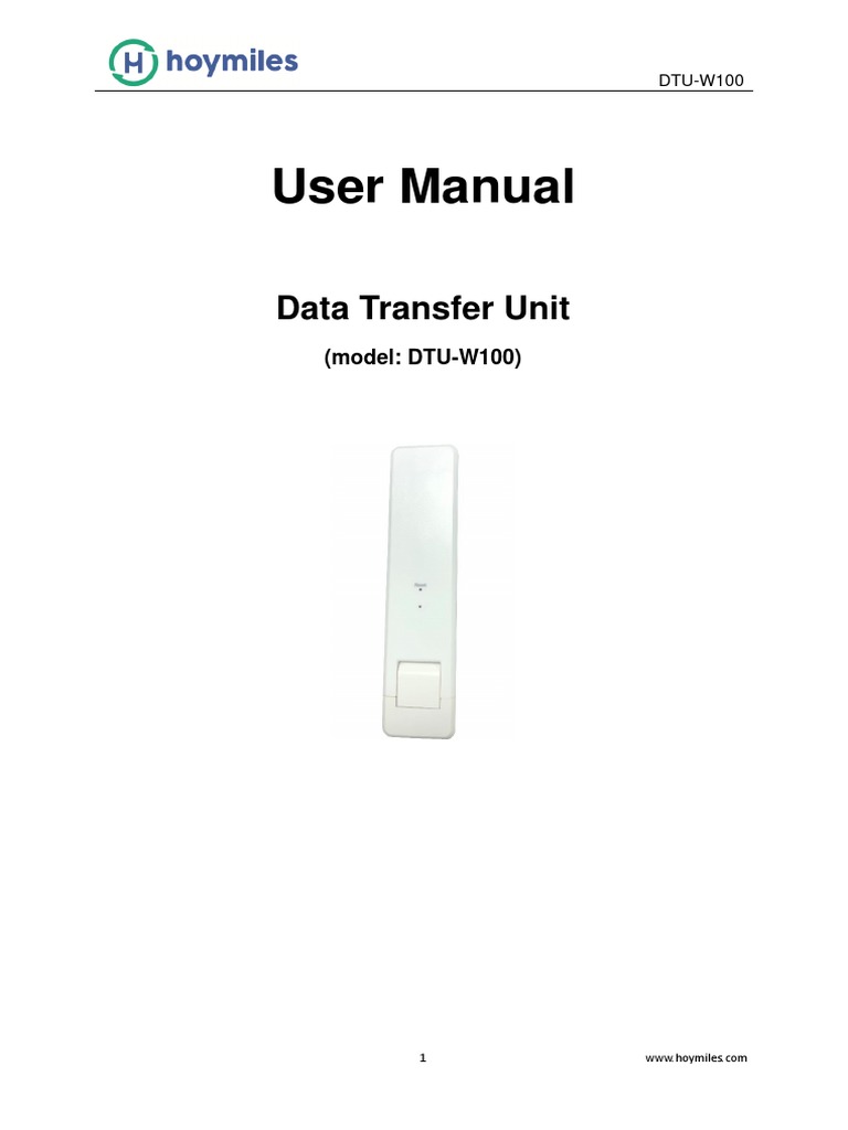 User Manual DTU | Download Free PDF | Wi Fi | Power Supply