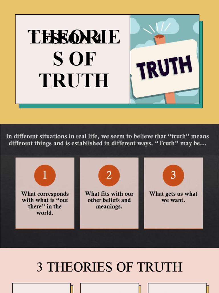 Lesson 4 Theories of Truth | PDF | Truth | Correspondence Theory Of Truth