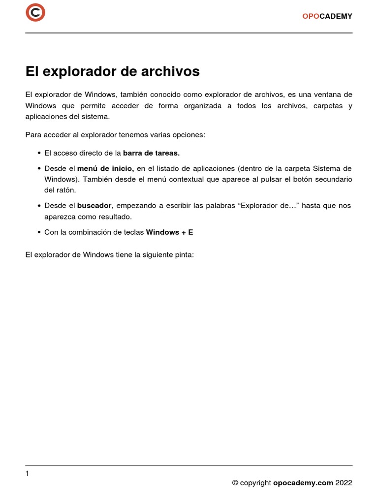 El Explorador de Archivos | PDF | Archivo de computadora | Ventana (informática)