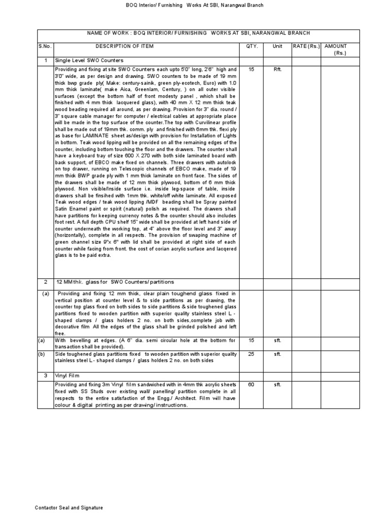 220720221747-Boq Interior Work | PDF | Door | Countertop