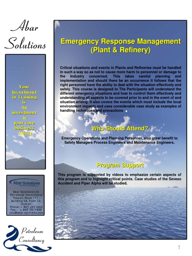 Emergency Response Training for Plants | PDF | Emergency Management ...