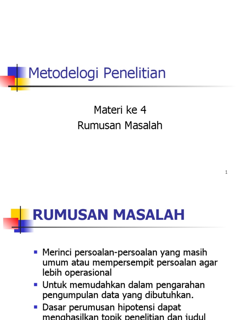 Rumusan Masalah | PDF | Karier & Perkembangan | Seni