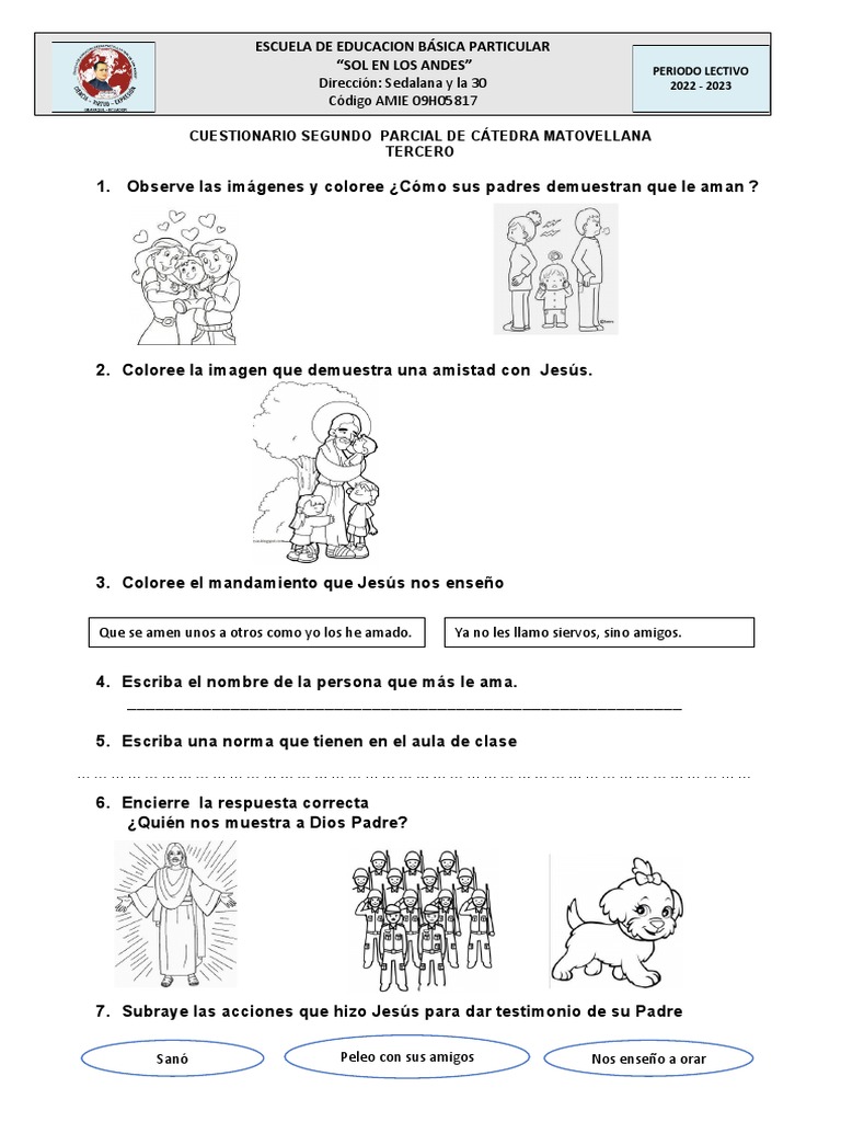 Cuestionario Religioso para Niños | PDF
