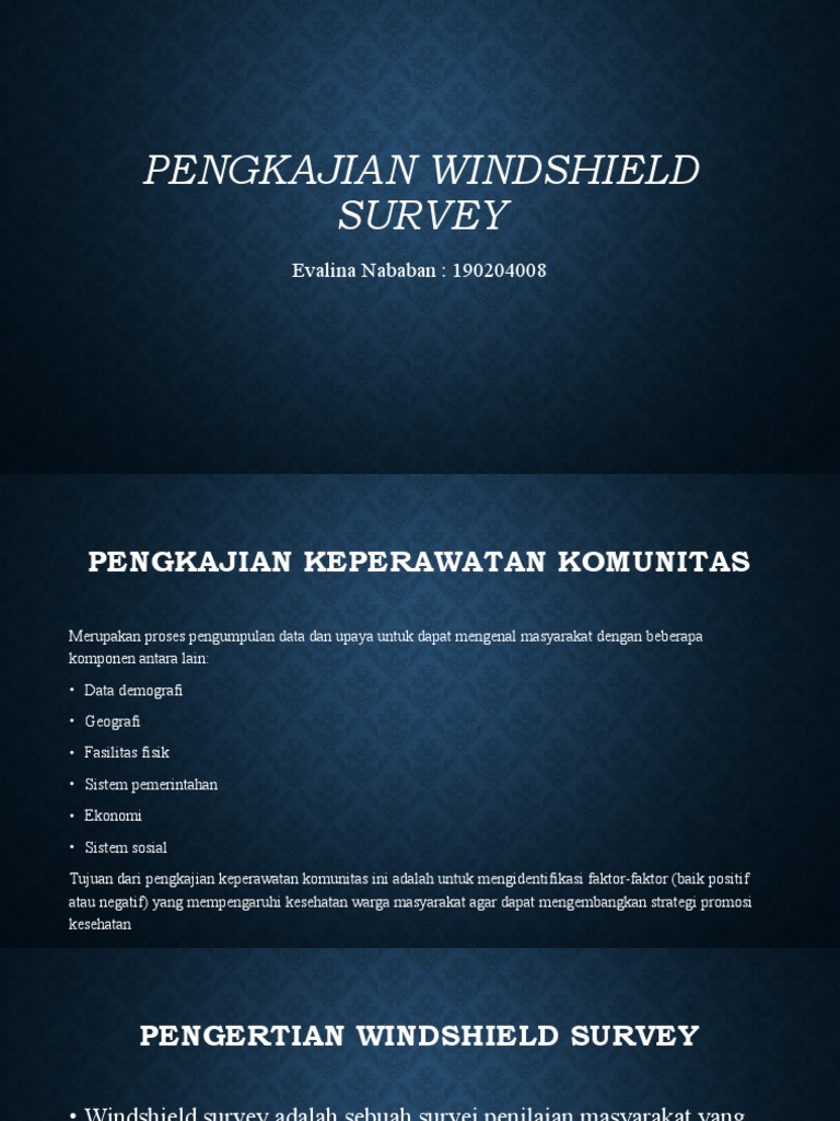 Pengkajian Windshield Survey Komunitas | PDF