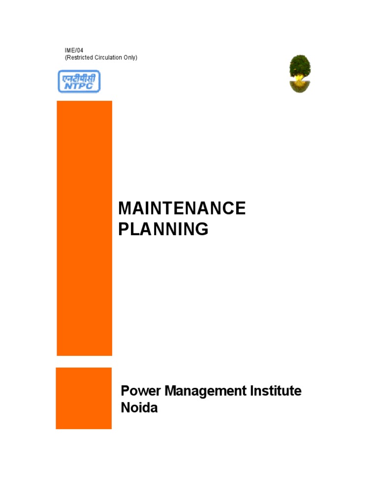 Maintenance Planning: Power Management Institute Noida | PDF ...