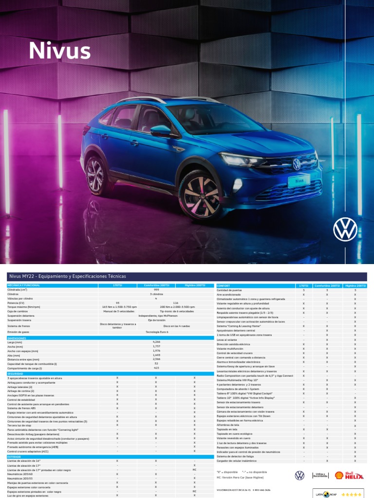 Flyer Nivus MY22-Julio 2022 | PDF | Airbag | Vehículo de motor