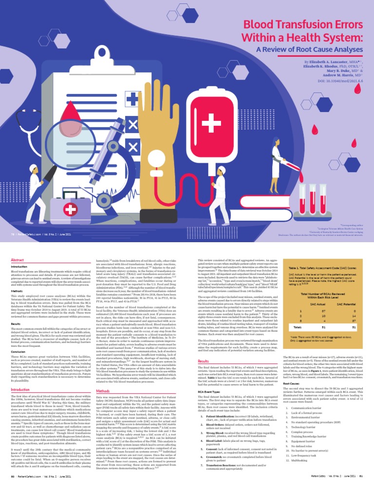 Blood Transfusion Errors Spread | PDF | Blood Type | Body Fluids