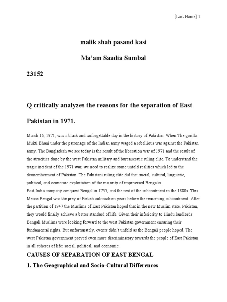 Pakistan Studies Assignment 2 | PDF | Politics