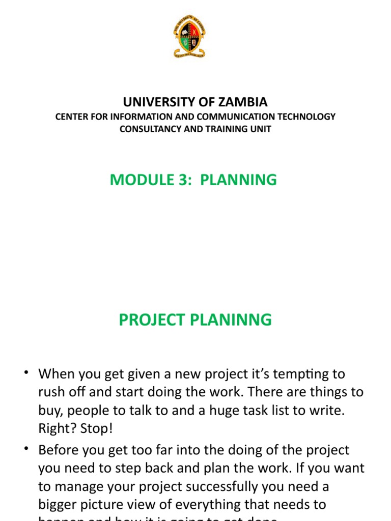 Module 3 - Project Planning | PDF | Project Management | Communication