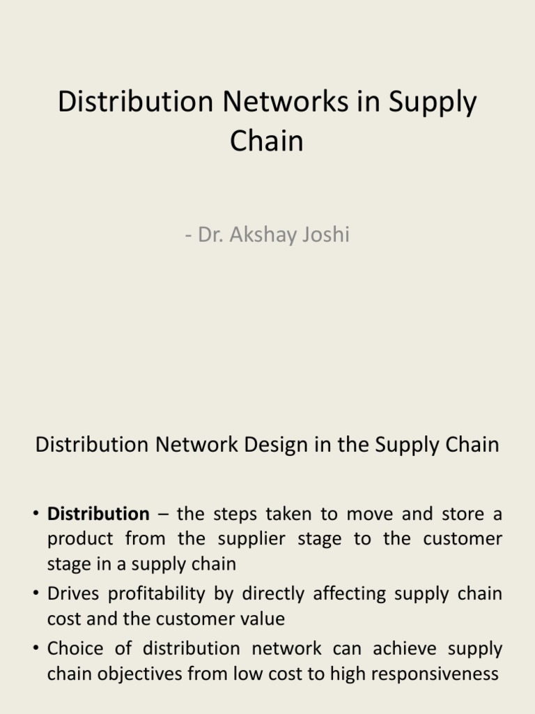 Distribution Network | PDF | Inventory | Logistics
