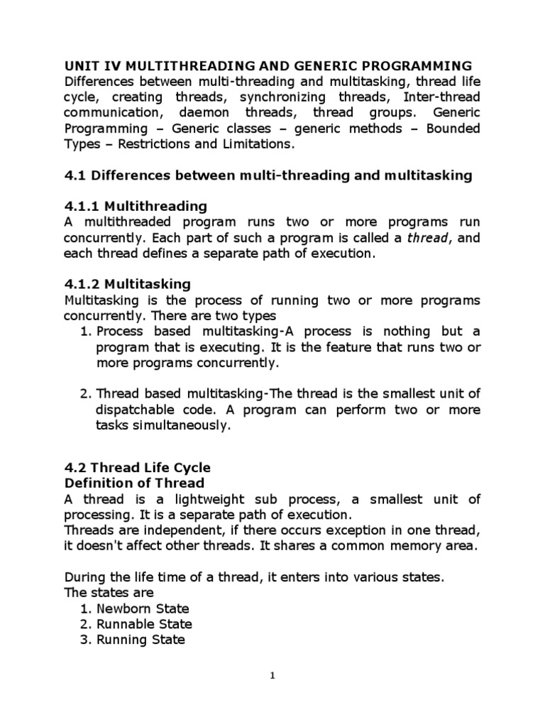 Cs8392 Oops Unit Iv Pdf Class Computer Programming Method Computer Programming 5496