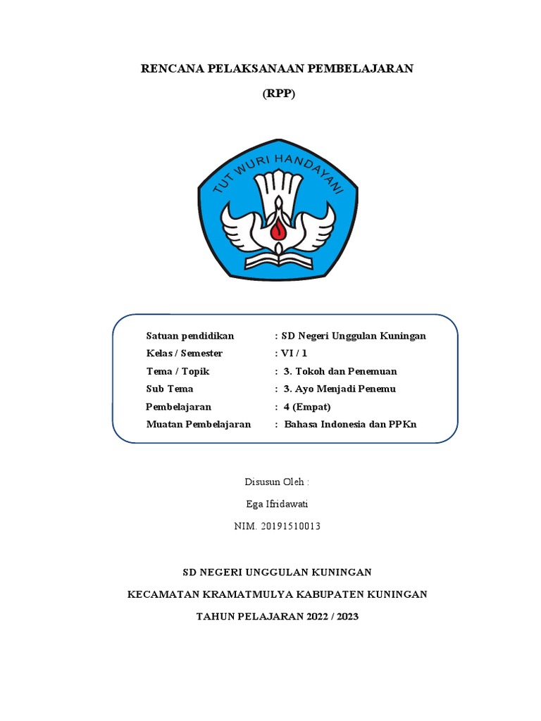 RPP Kelas VI: Tokoh dan Penemuan | PDF
