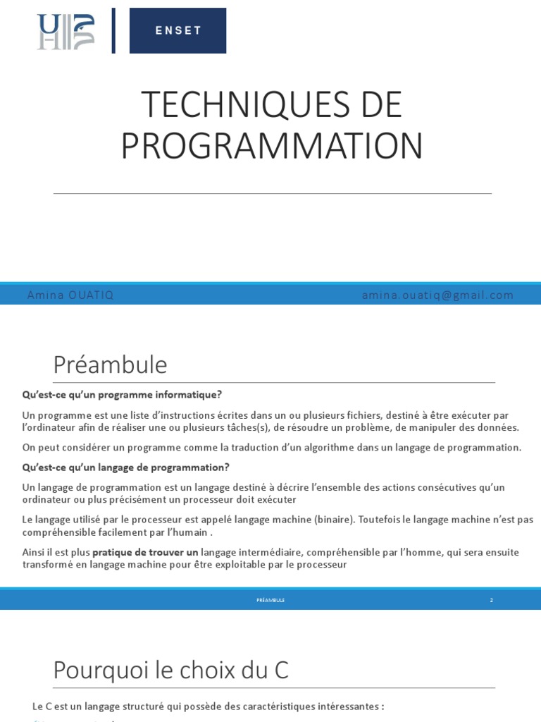 Introduction au Langage C | PDF | Langage de programmation | Programmation informatique