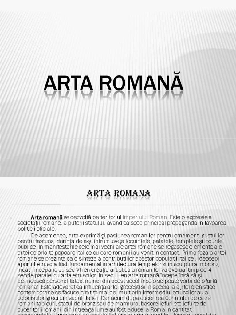 Arta Romana | PDF