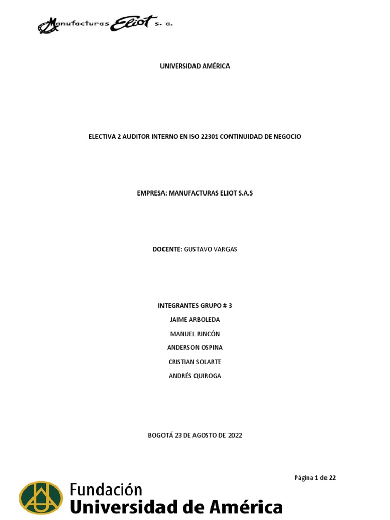 SGCN Manufacturas Eliot | PDF | Análisis FODA | Industria textil