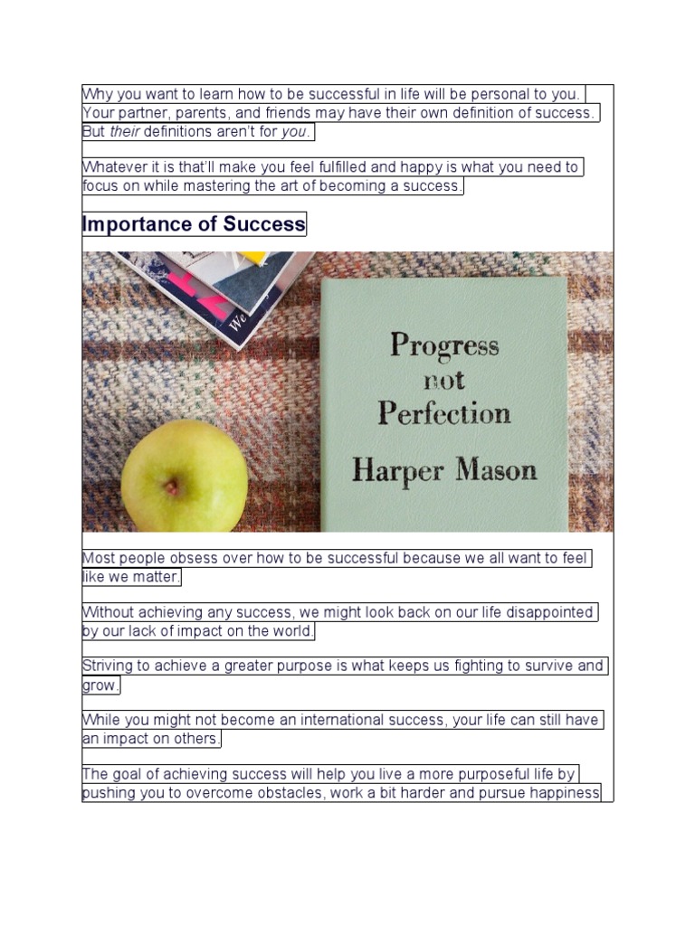 Importance of Success | PDF