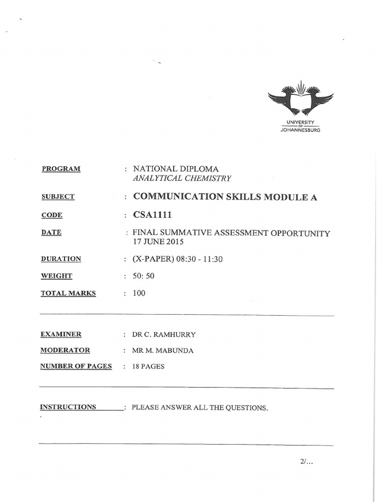 Communication Skills Module A | PDF