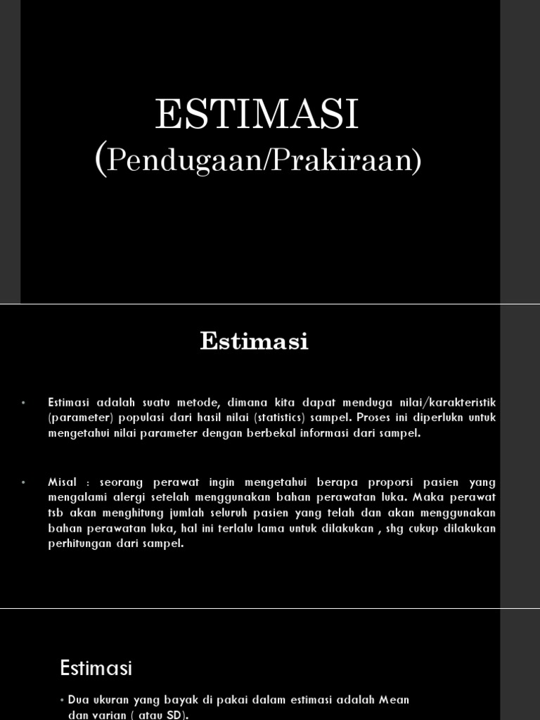 Estimasi Dan Proporsi | PDF Estimasi Dan Proporsi | PDF
