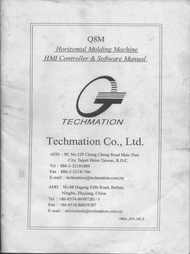 Manual Techmation Q8M | PDF