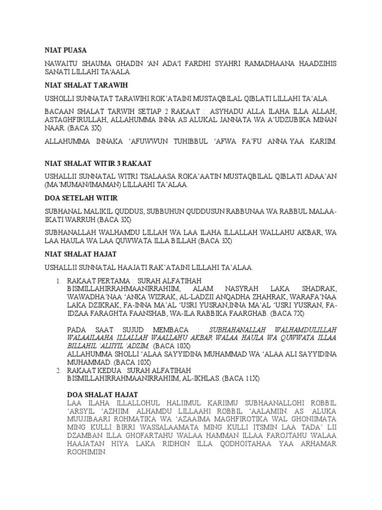 Doa Doa | PDF