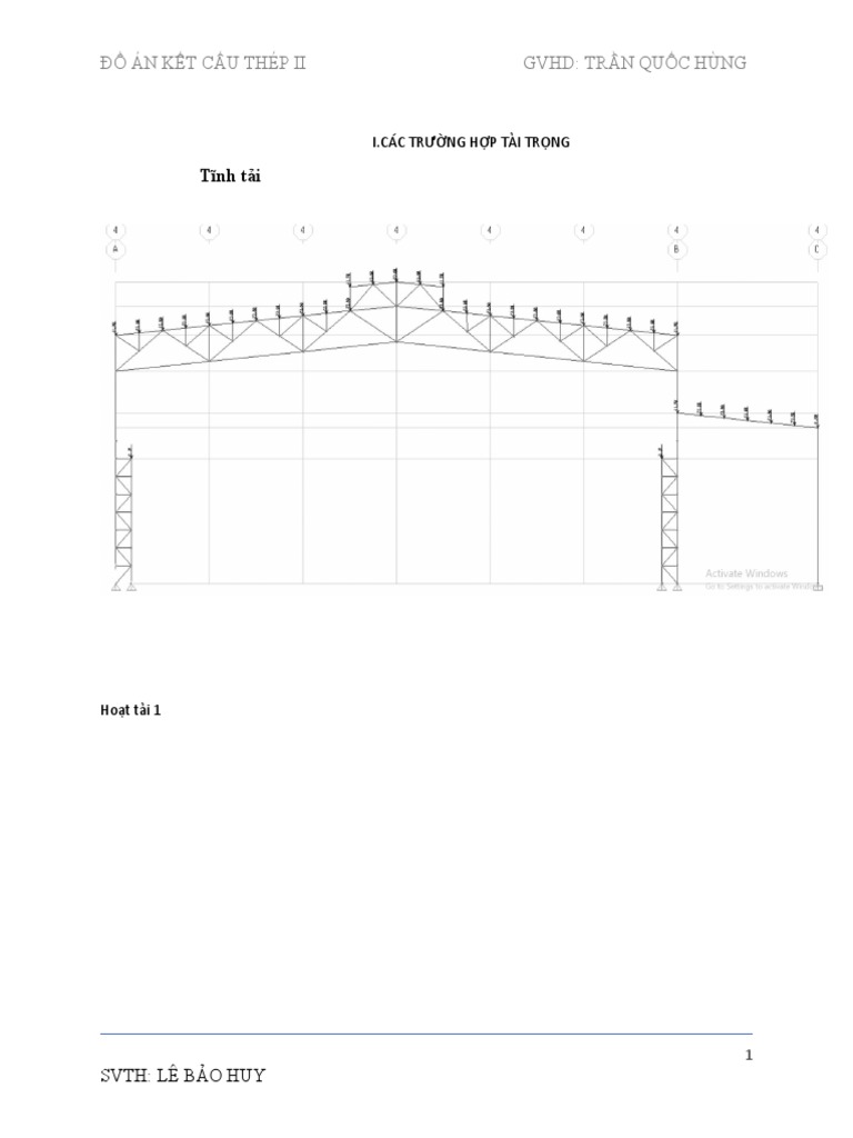 THUYẾT MINH ĐỒ ÁN KẾT CẤU THÉP II kct | PDF