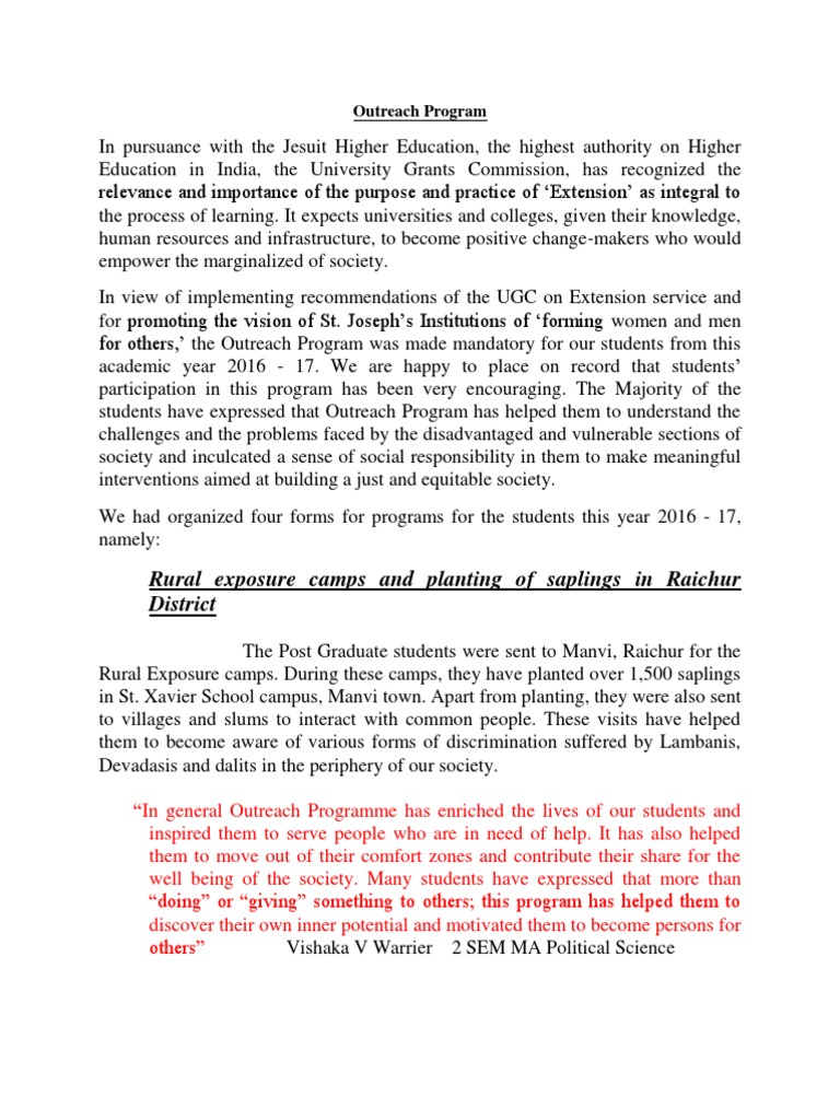 Report Outreach | PDF | Schools