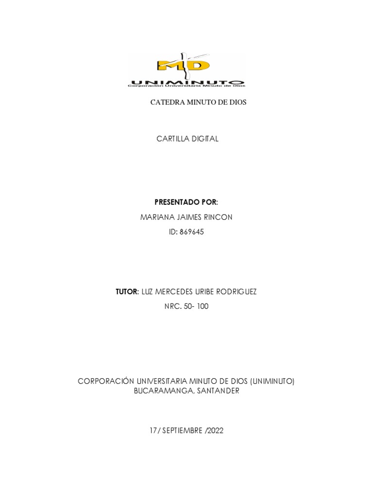 Catedra Minuto de Dios | PDF