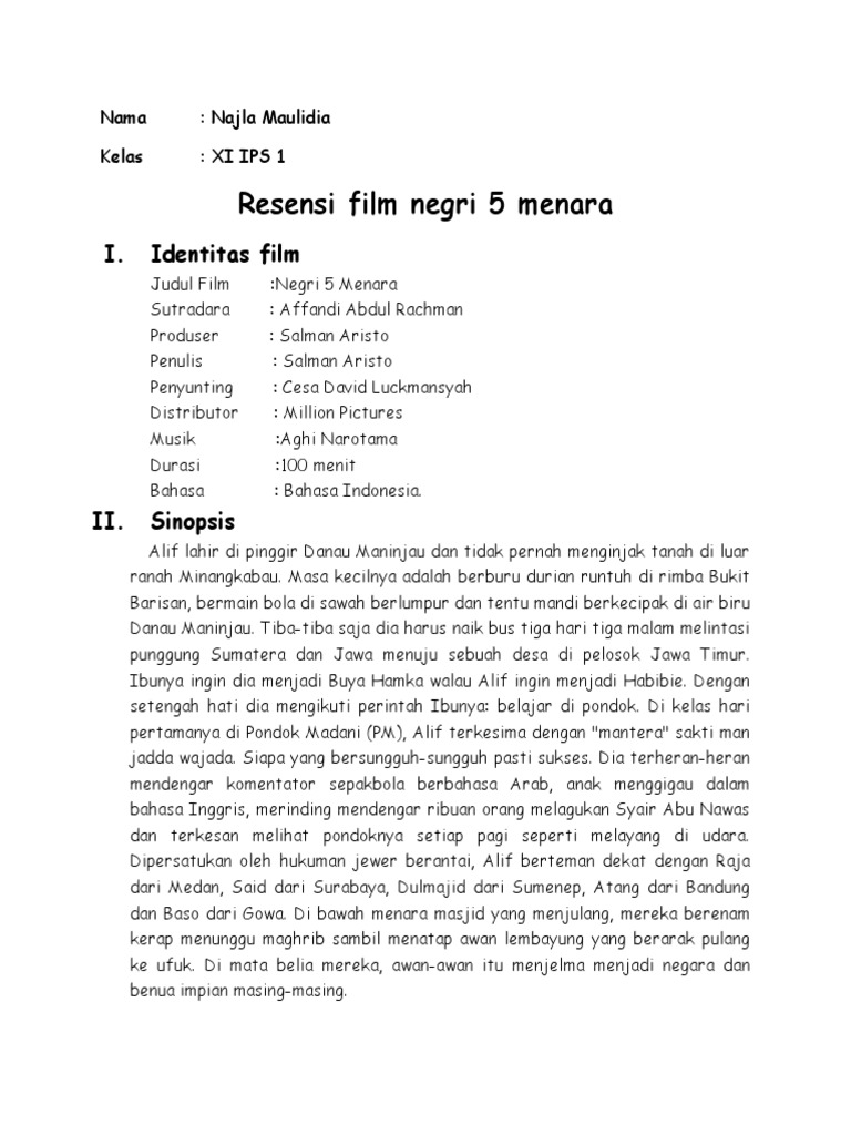 Resensi Novel, Film, Dan Drama | PDF