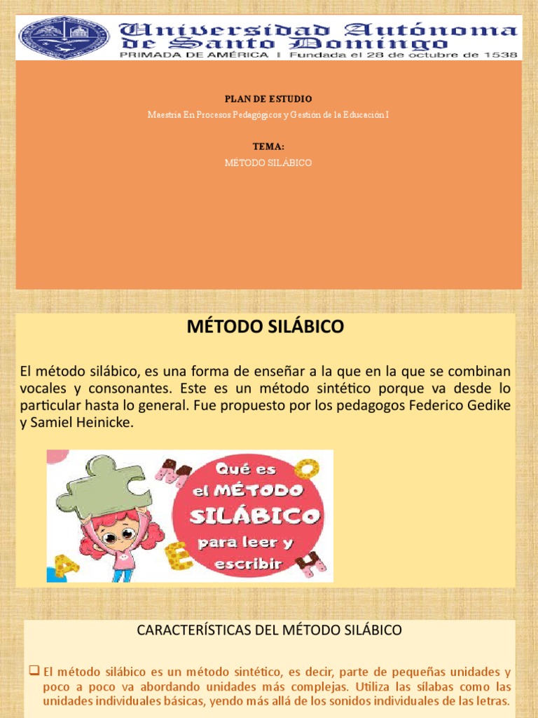 Metodo Silabico | PDF | Sílaba | Vocal