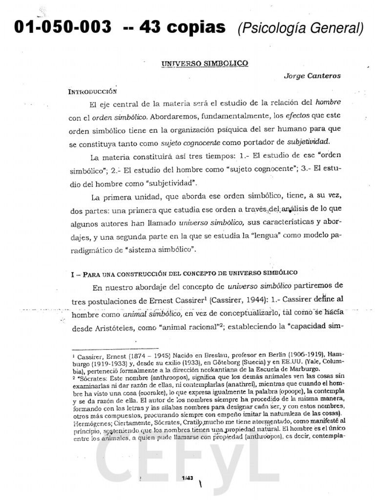 Canteros - Universo Simbólico | PDF