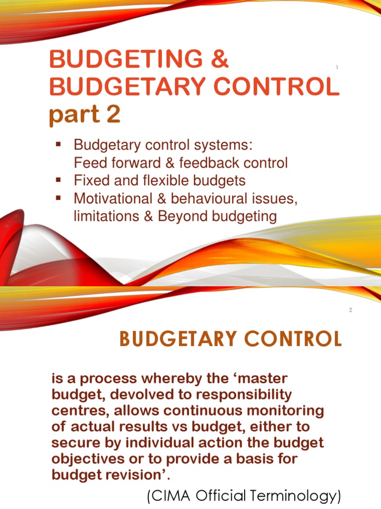 Budgetary Control Systems Guide | PDF | Budget | Top Down And Bottom Up ...