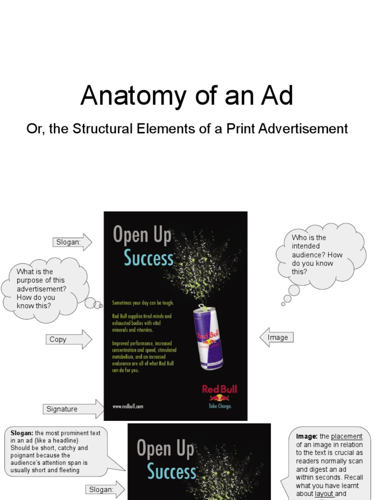 Anatomy of An Ad (REDBULL) - Print Advertisements | PDF | Advertising ...