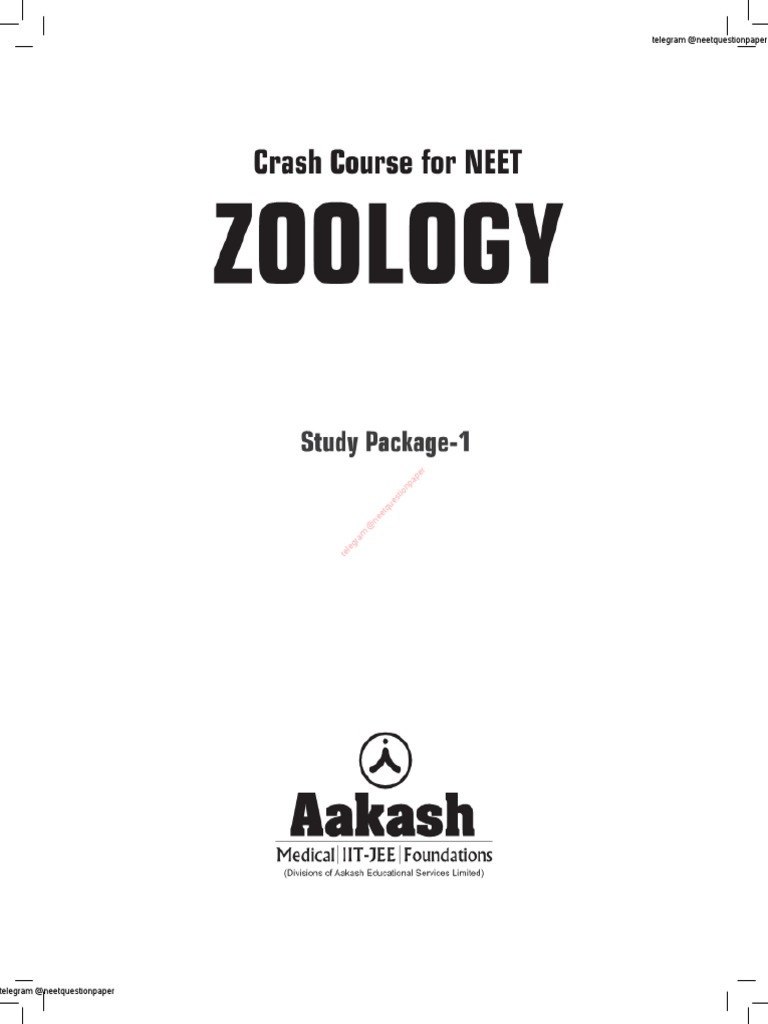 Aakash Zoology Crashcourse Module 1 | PDF