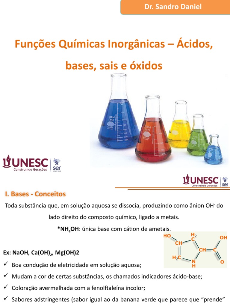 Funções Químicas Inorgânicas: Uma Introdução às Bases, Ácidos, Sais e ...