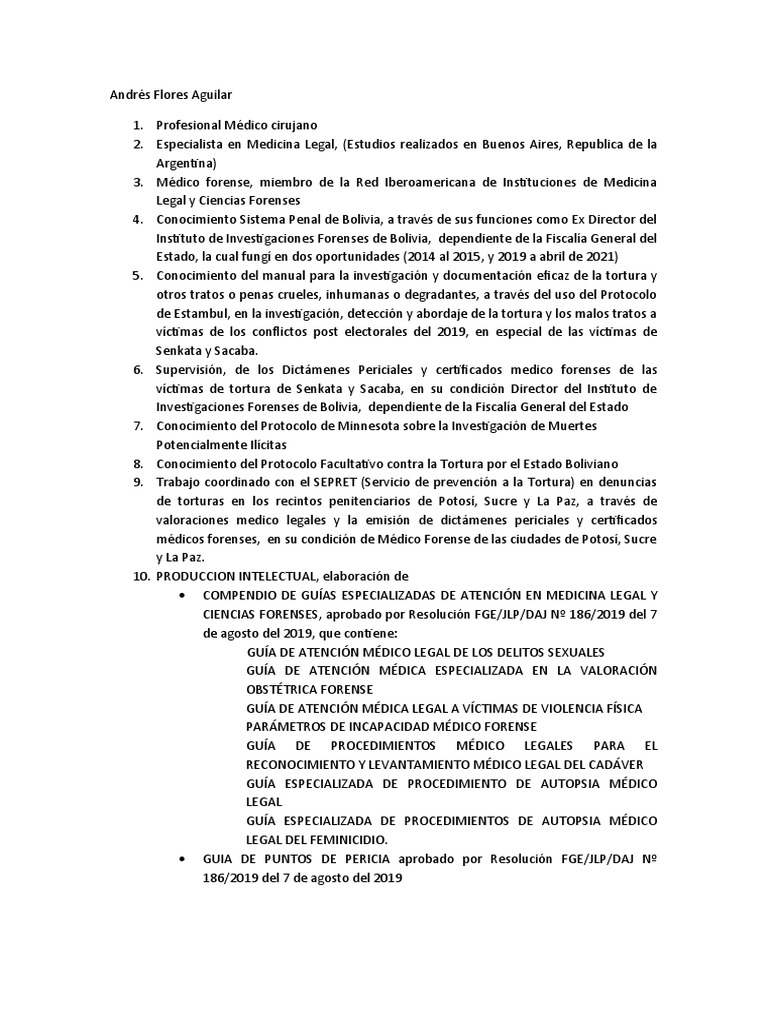 Hoja de Vida Dr. Romano | PDF | Jurisprudencia médica | Tortura Hoja de Vida Dr. Romano | PDF | Jurisprudencia médica | Tortura