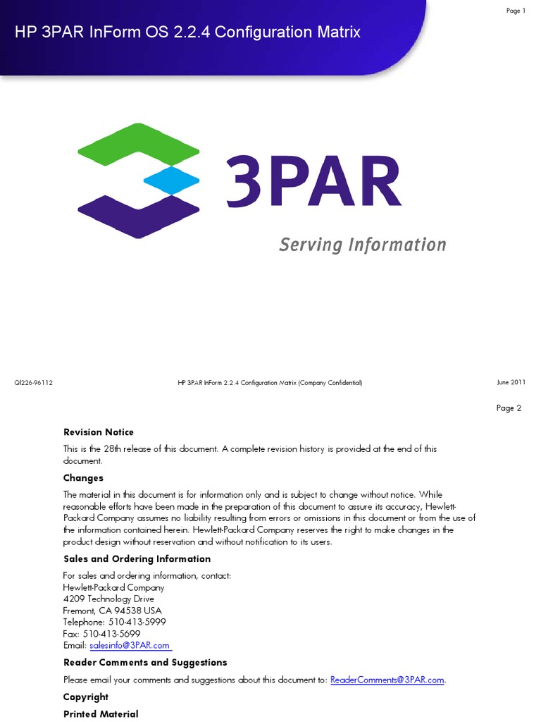 Configuration Matrix | PDF | Windows Server 2003 | Computer Hardware