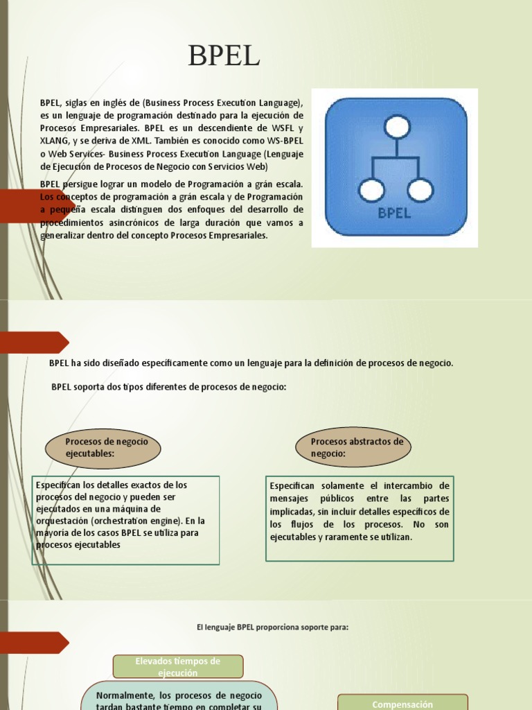 BPEL, el lenguaje estándar para la definición y ejecución de procesos ...