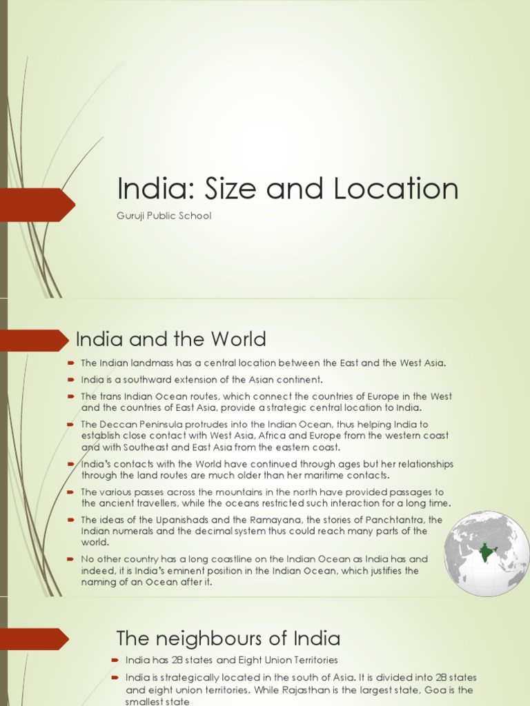 India Size and Location | PDF