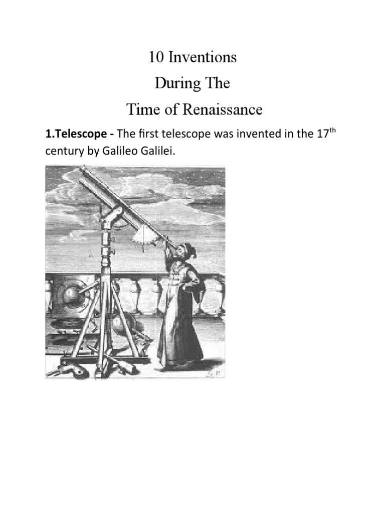 Inventions During The Renaissance | PDF