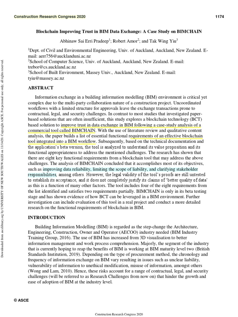BIM, A Case Study On BIMCHAIN | PDF | Building Information Modeling ...